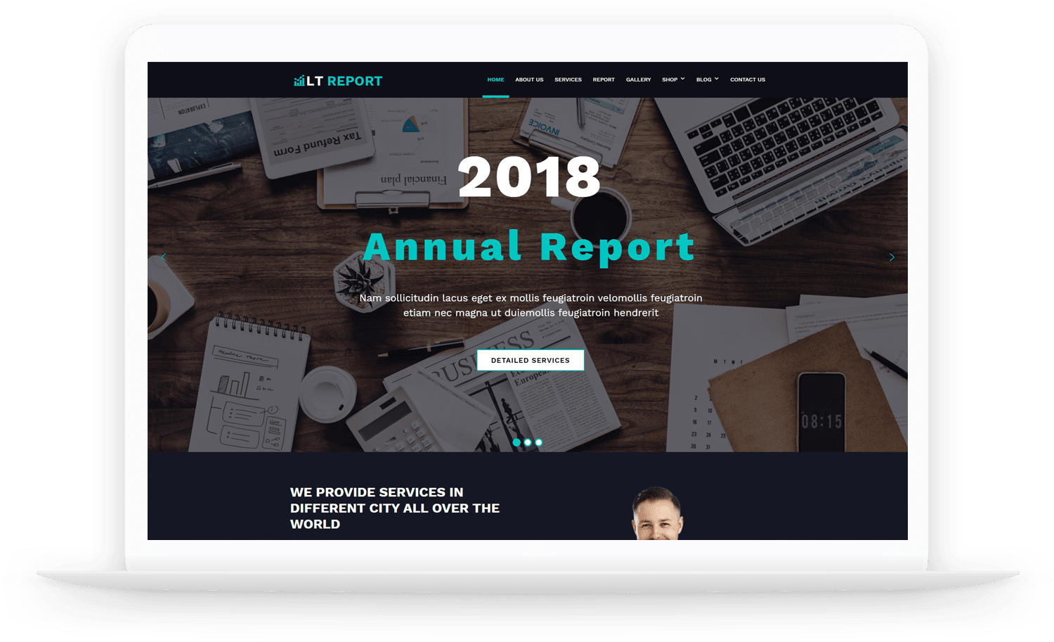 LT Report Onepage - Free Financial Reporting website template by LTheme ...
