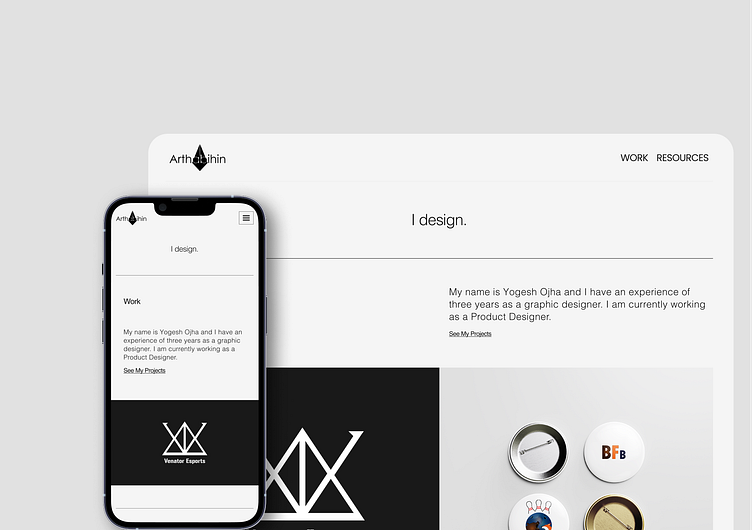 Portfolio Website | UI/UX Design | Minimal Portfolio Design by Yogesh Ojha on Dribbble