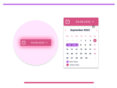 Date Drop Down - Daily UI 027 by Arpita Saha Datta on Dribbble
