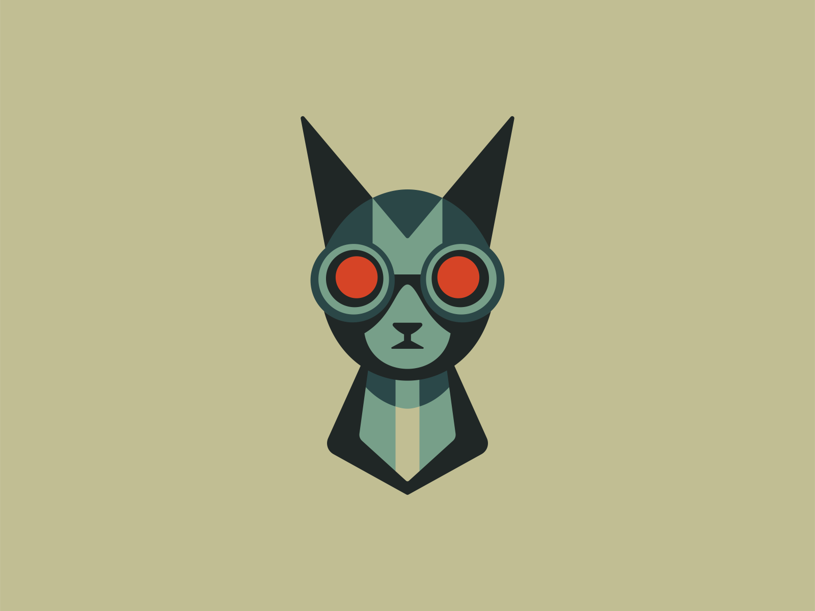 Cyber Cat Logo by Lucian Radu on Dribbble