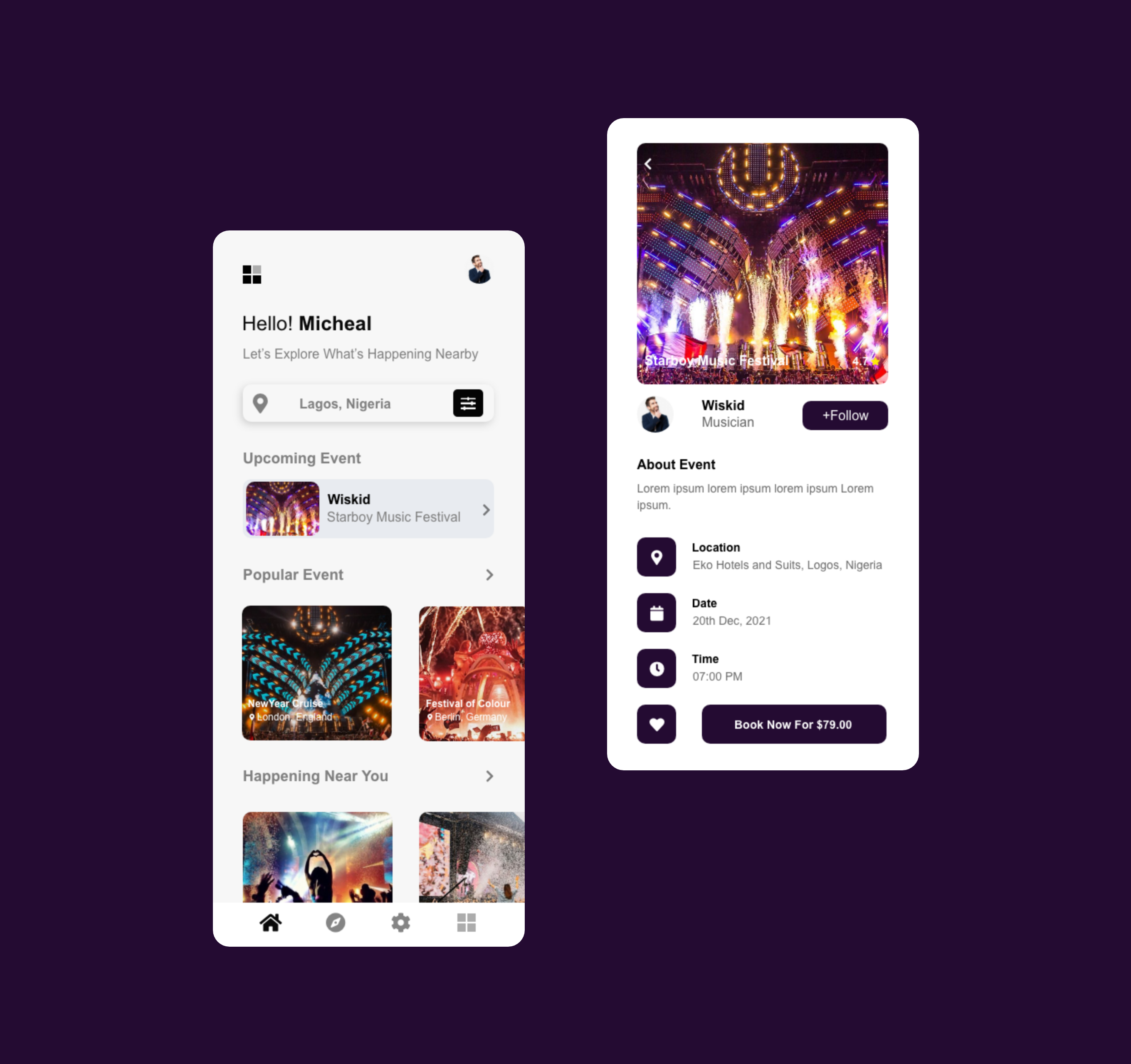 Show Booking App Design by Chuu Myat Thwe Oo (Chuu) on Dribbble