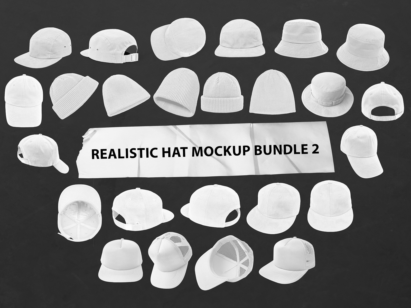 Realistic Hat Mockup Bundle 2 by Uncentrifuged Pressure on Dribbble
