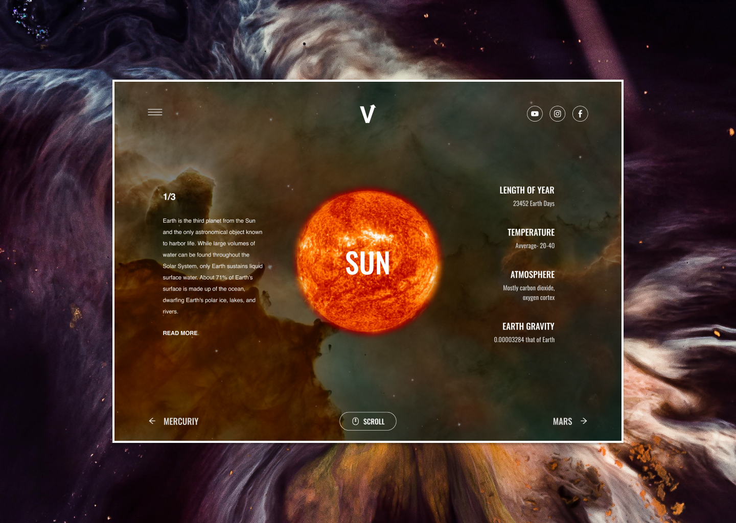 Sun-galaxy website by Mahmudjon Orifjonov on Dribbble