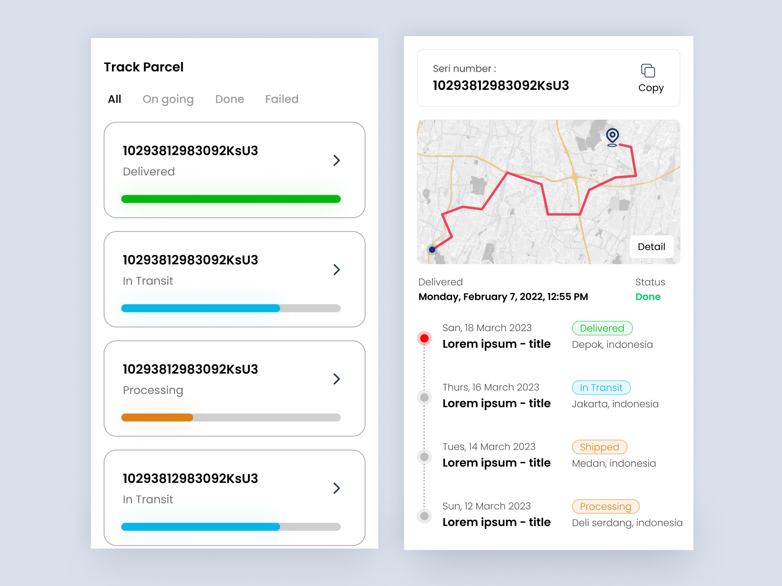 Track Parcel - App by Akcrev Studio on Dribbble