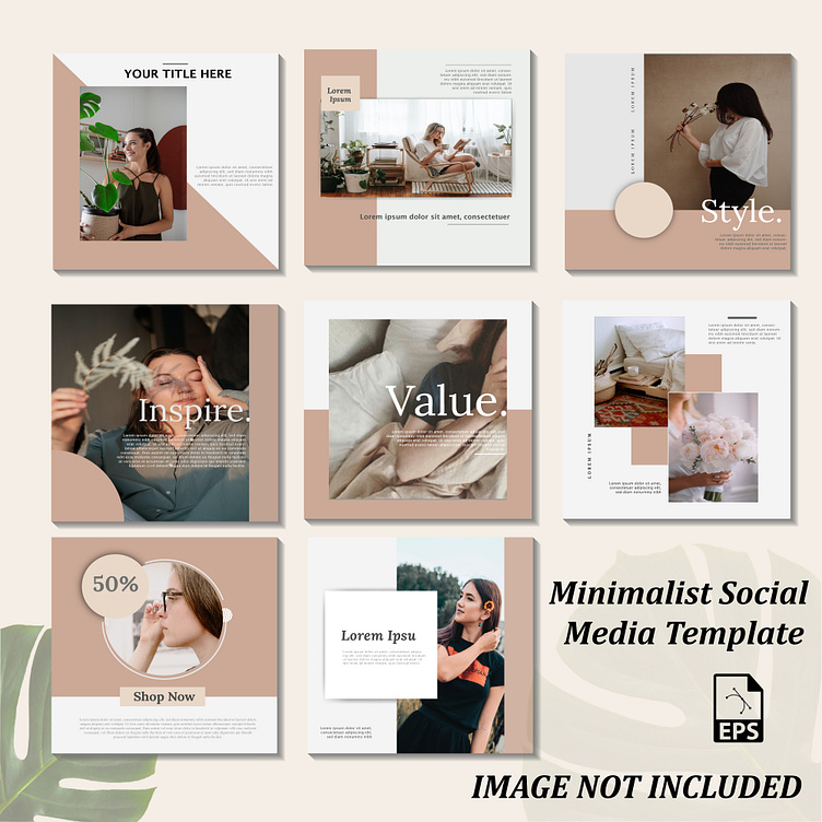 minimalist-social-media-post-template by Yasmin H. Mozumder on Dribbble