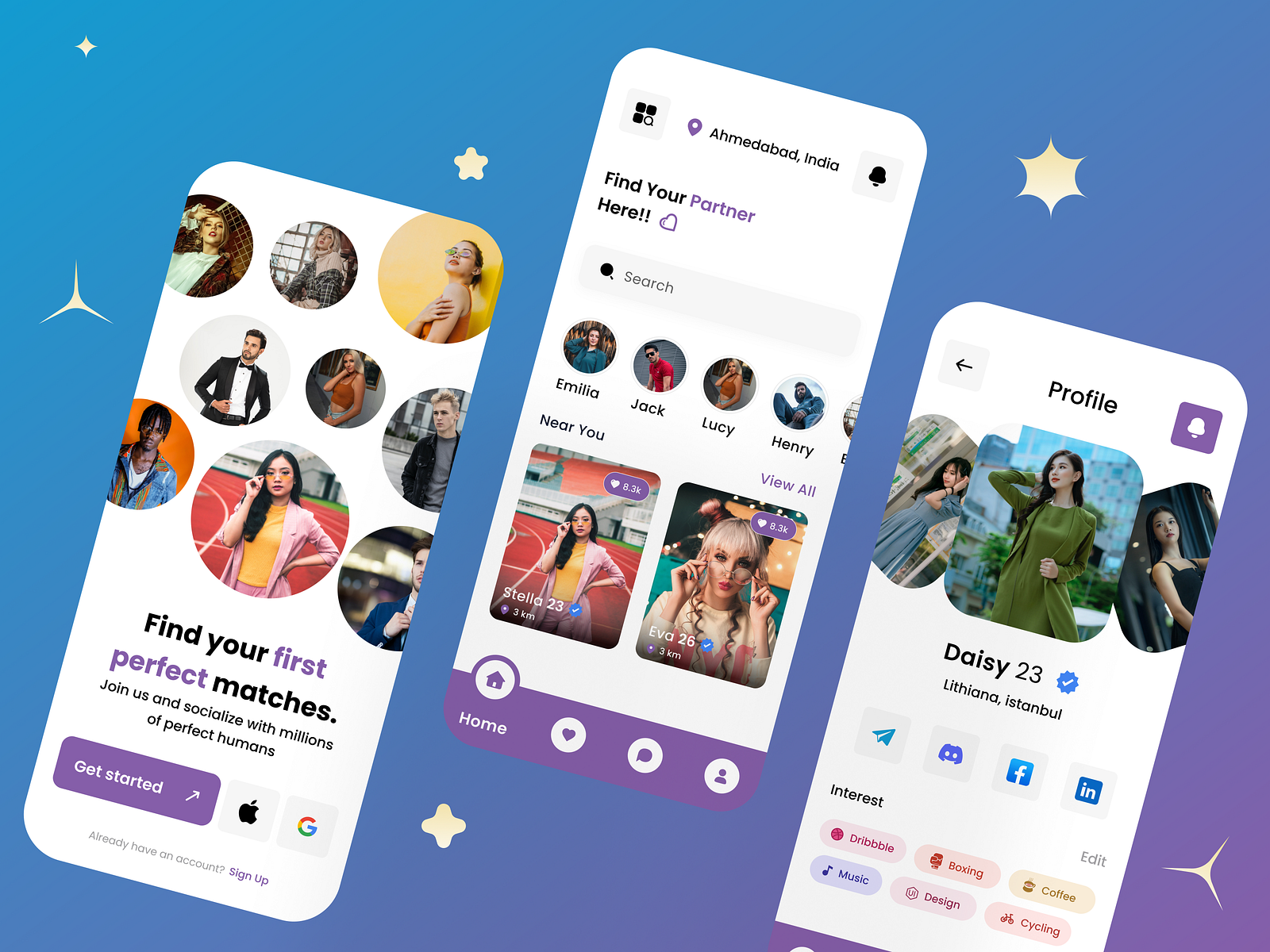 Flutter Dating App by Initio TechMedia Pvt Ltd on Dribbble