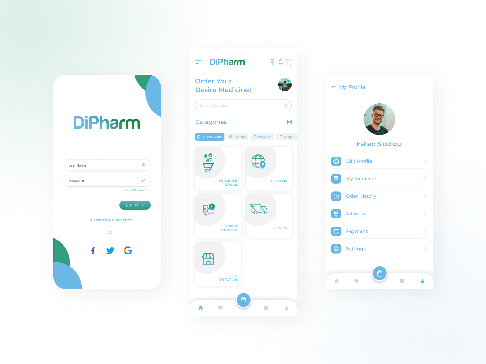 Dipharm App Ui Design by Zaid Shaikh on Dribbble