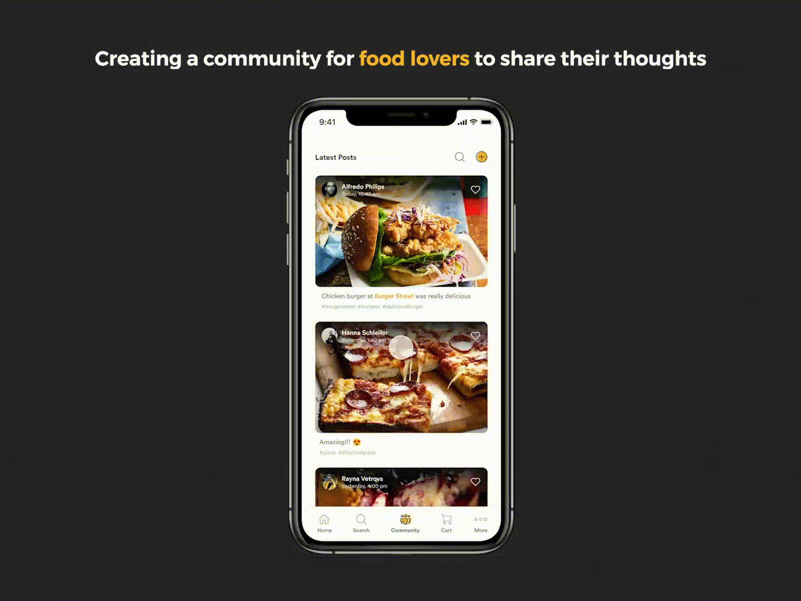 Creating a Community for Food Lovers by Kaveesh Ranasinghe on Dribbble