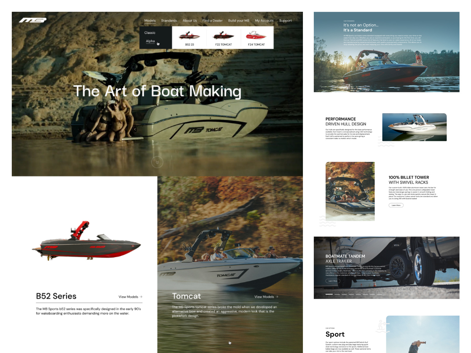 Sport Boats website design by Pavel Poloskov on Dribbble
