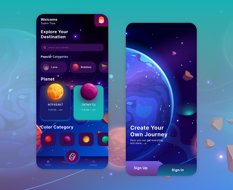 Explore Planets App Design by Tajnuva Taskin Tahia Tista on Dribbble