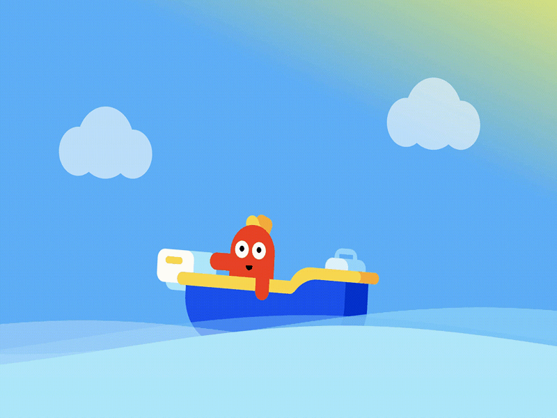 The Happy Sailor (Pure CSS Animation) by Tucker Massad on Dribbble