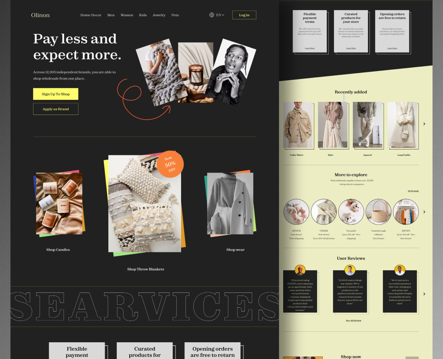 One stop shop Landing page design by Ikram on Dribbble