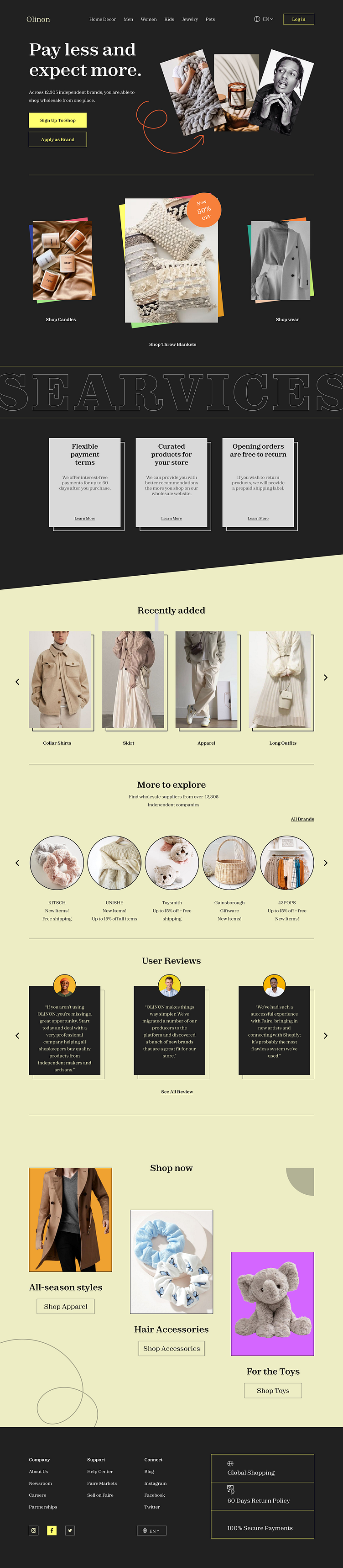 One stop shop Landing page design by Ikram on Dribbble