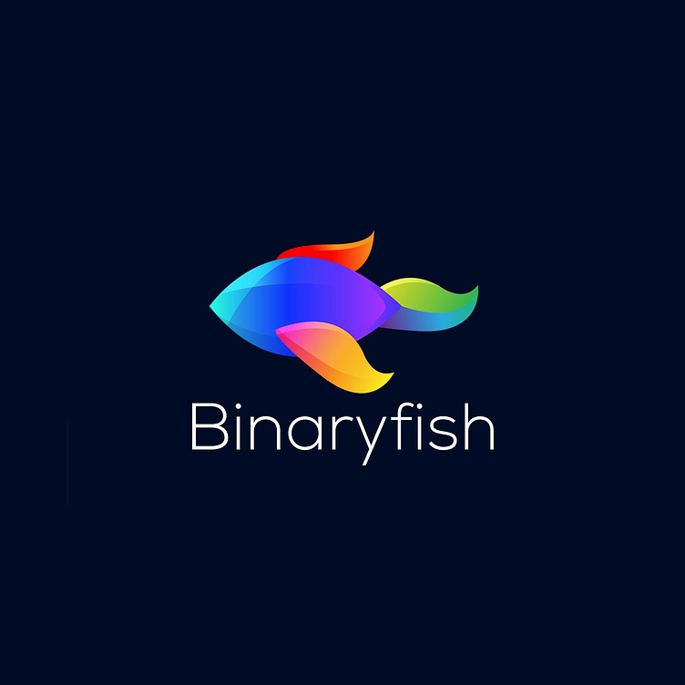 Binaryfish Logo Design by Mert Fidan on Dribbble