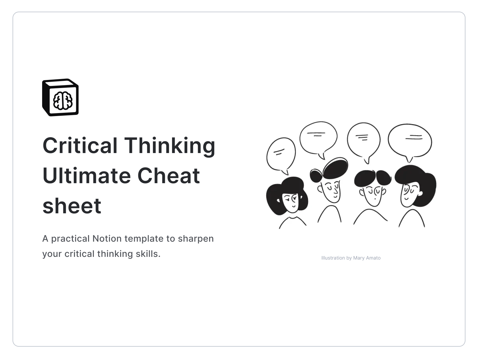 Critical Thinking Cheat-sheet (Free Notion Template) by Mohammad Adineh ...