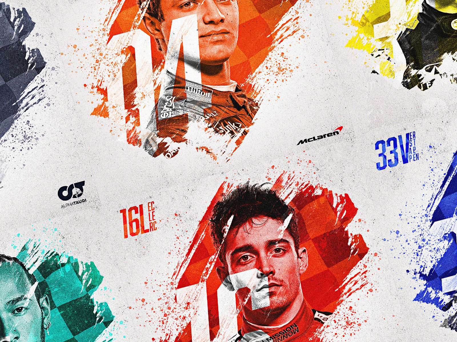 Formula 1 Driver Graphics by Chris Hinton on Dribbble