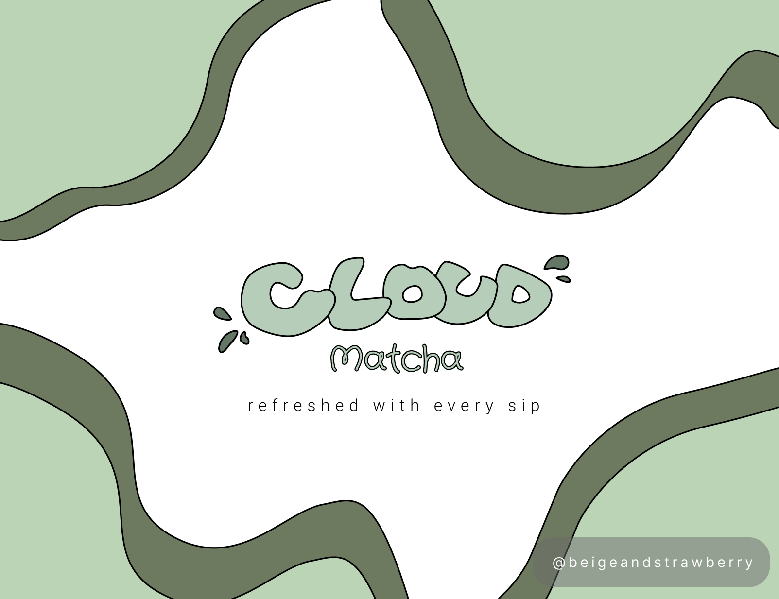 Cloud Milkshake- Matcha by Marium Trina on Dribbble
