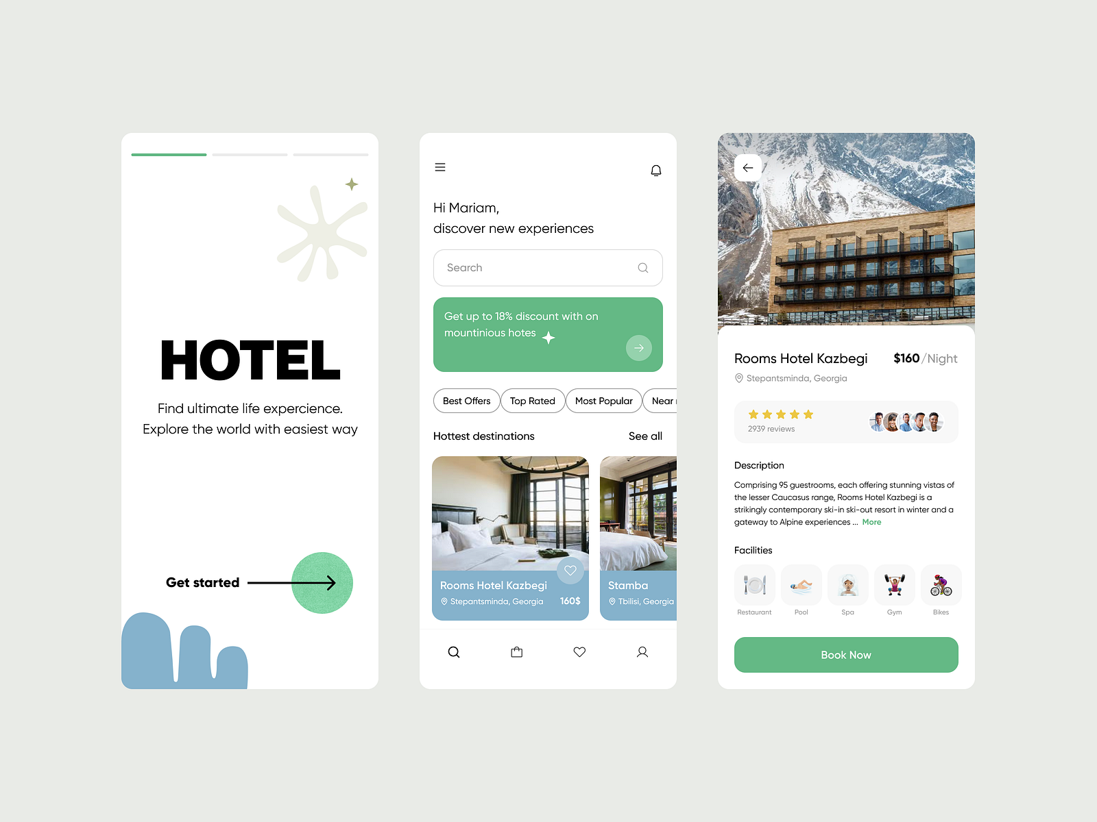 Hotel Booking App by Mariam Danelia on Dribbble