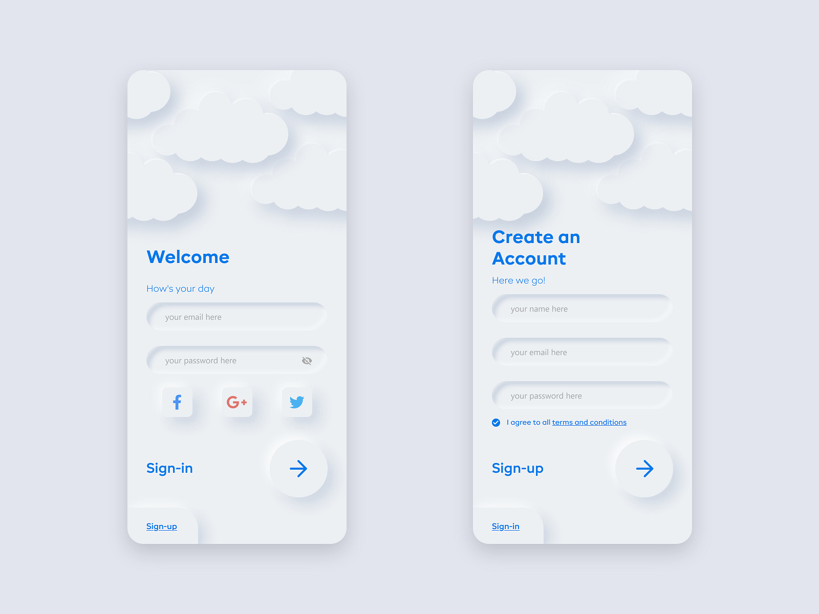Neumorphic Login Screen by Mustafa BATTAL on Dribbble
