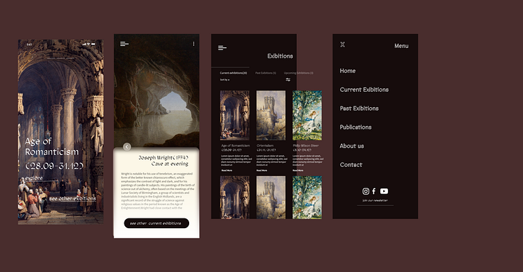 Art Gallery UI by Ekaterina on Dribbble