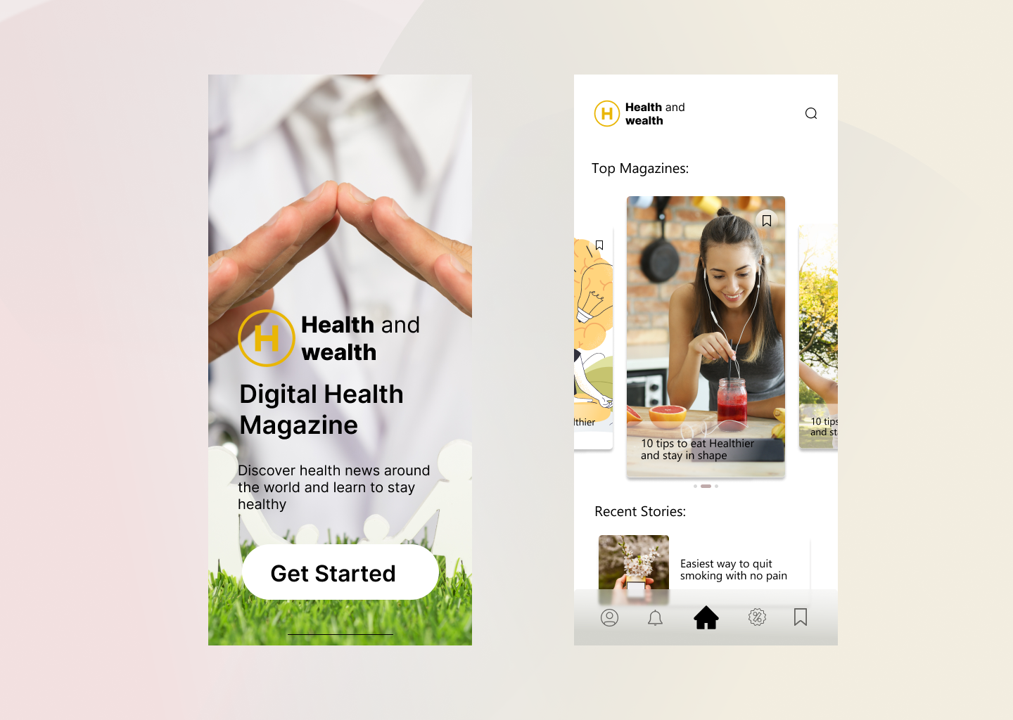 Digital Health Magazine Mobile Design by Fatemeh on Dribbble