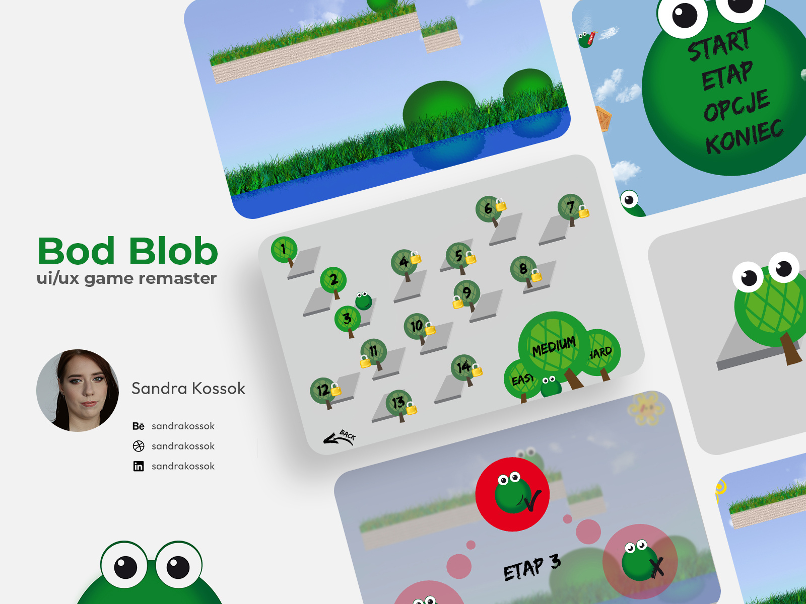 Bod Blod - ui/ux game remaster by Sandra Kossok on Dribbble