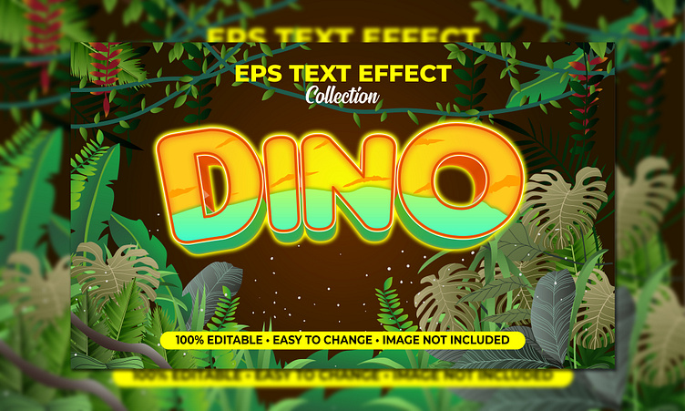 dino text effect by Hitam Manis Project on Dribbble