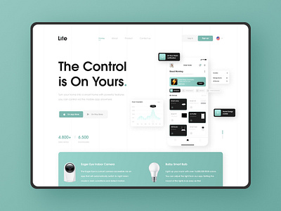 Lite - Smart Home Landing Page by Yogha Batara Adiyatma for Pleinhaus Design Bureau on Dribbble