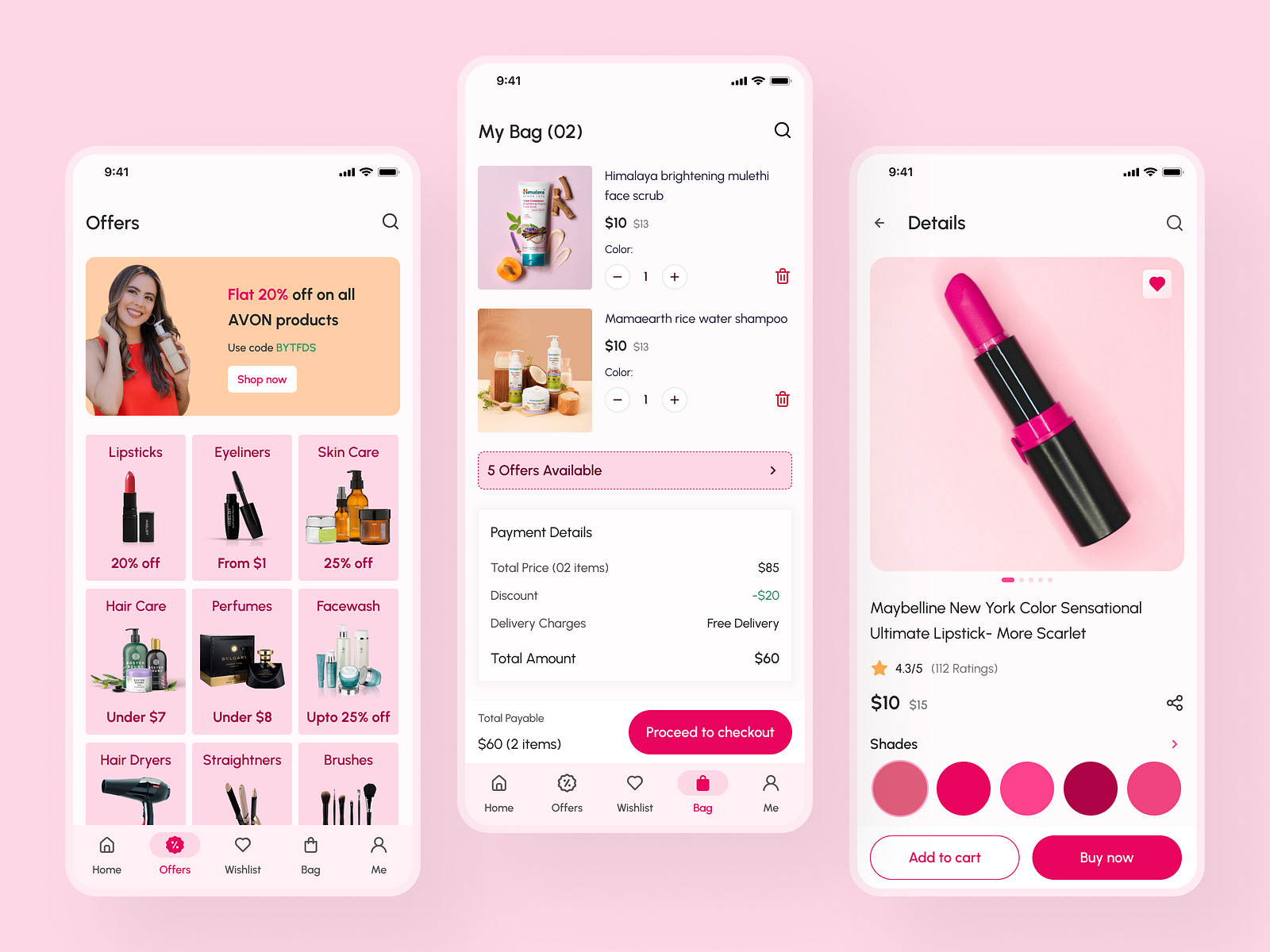 Online Cosmetics Store App by SolGuruz on Dribbble