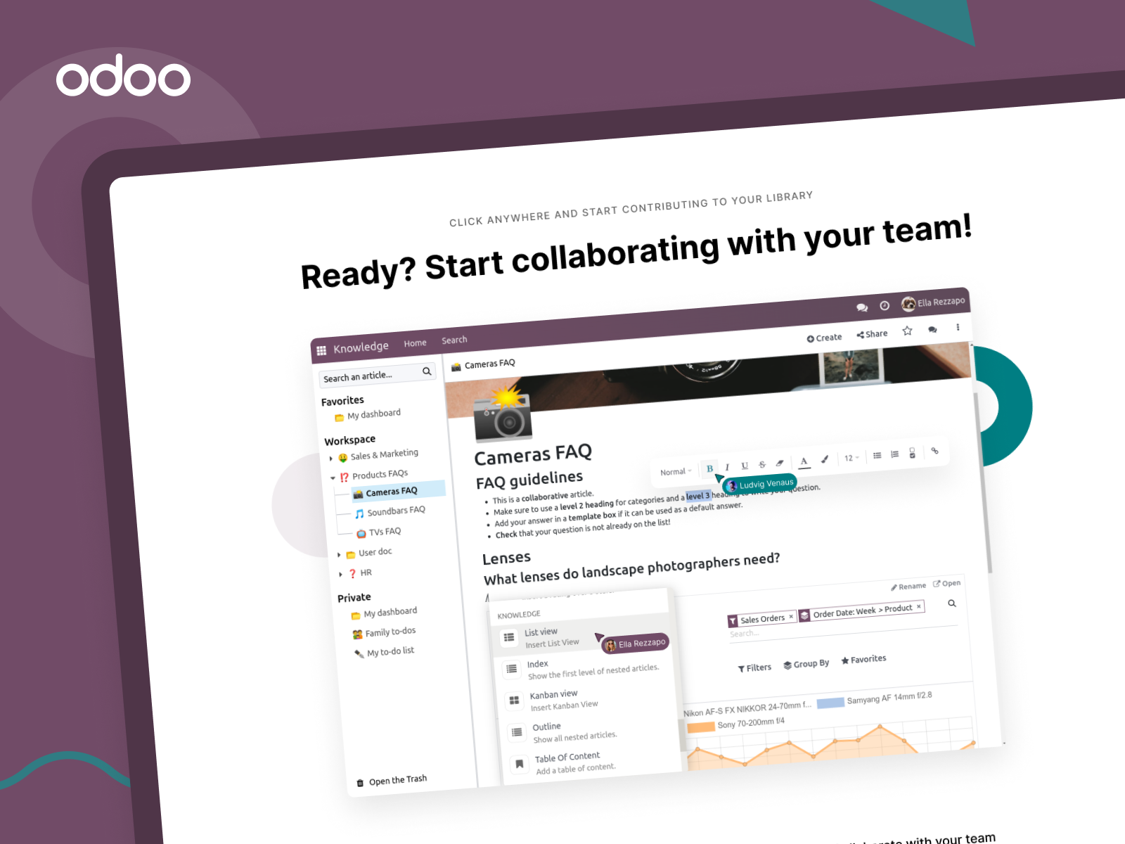 Odoo website - Knowledge app by Odoo on Dribbble