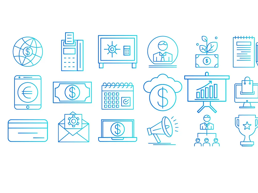 Gradient Line Icons designs, themes, templates and downloadable graphic ...