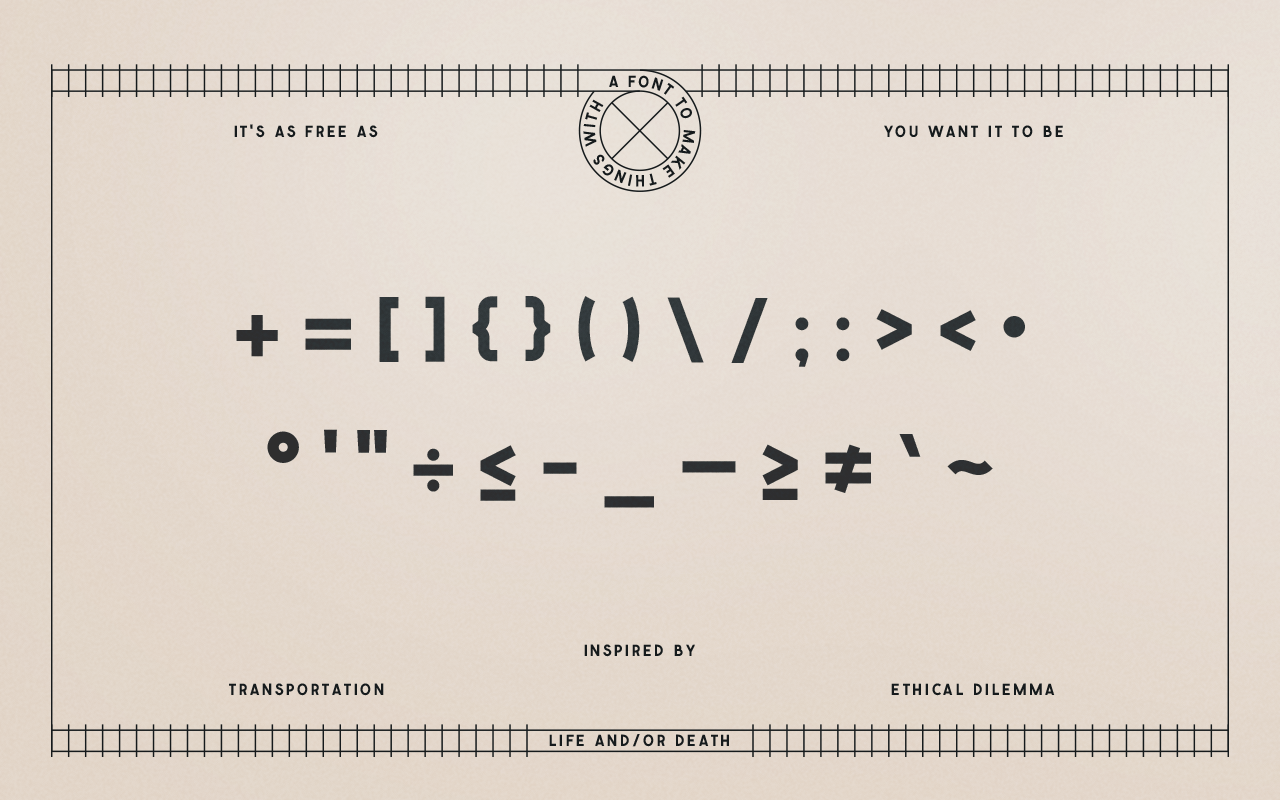 Trolley Problem Font by Adam Dixon on Dribbble