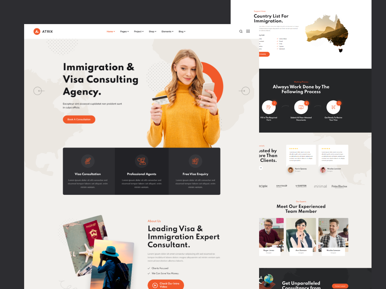 Atrix - Creative Multipurpose HTML Template by Md Azizur Rahman for Template Path: UI/UX Design ...