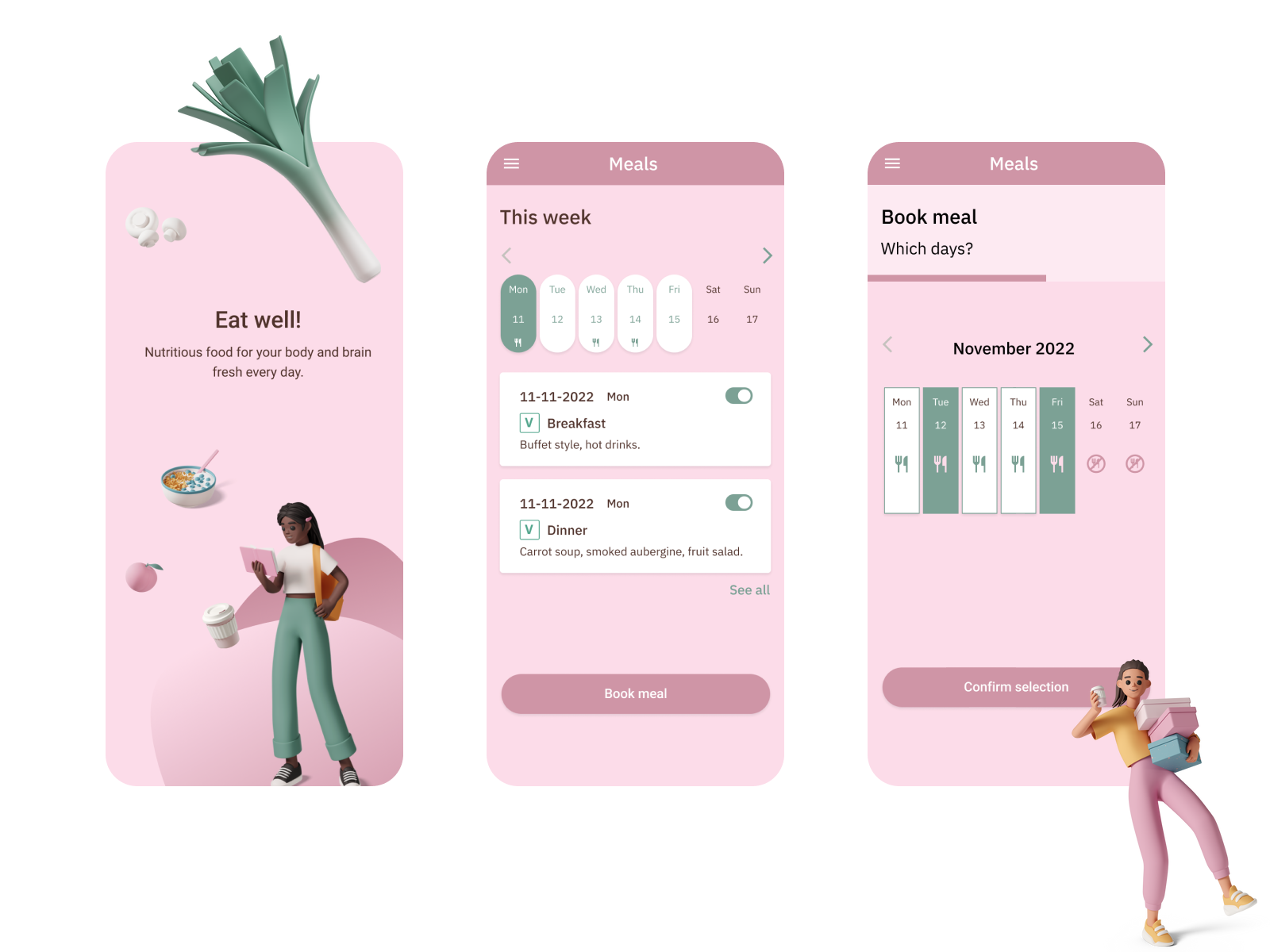 Meal booking App by Helena Lozano for OutSystems on Dribbble