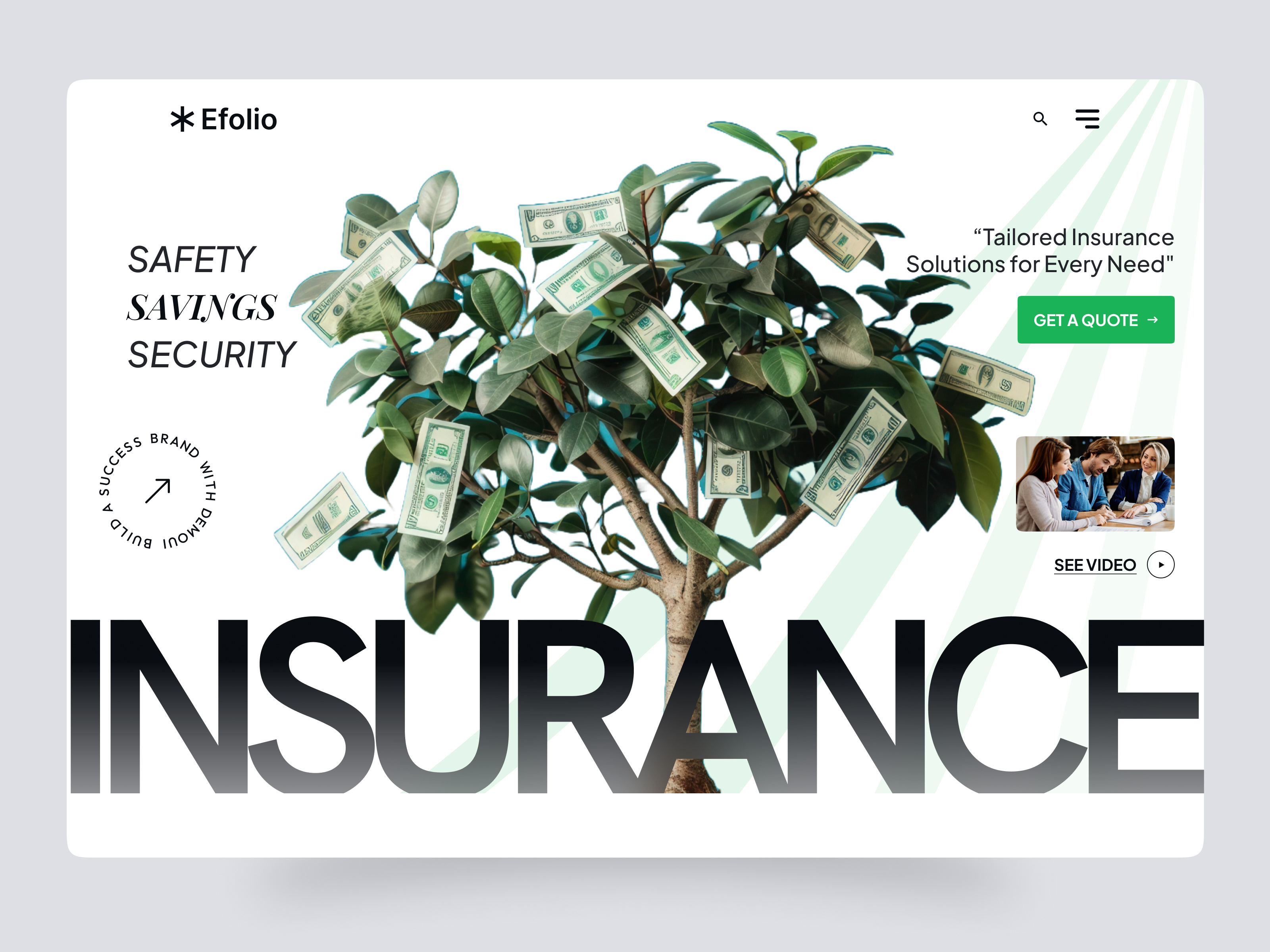 Insurance Company Website Design by Shahria Hossain on Dribbble