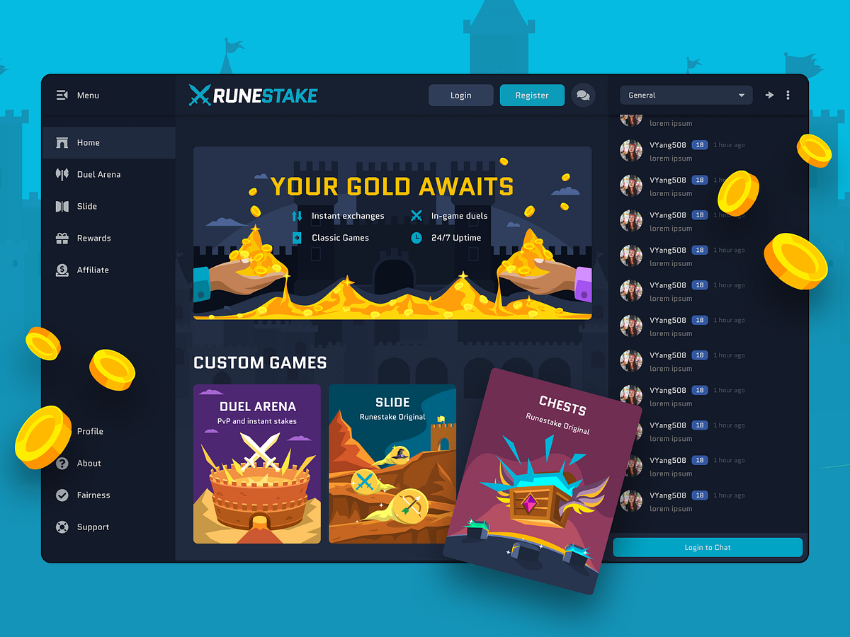 Runestake: Website design & Gamification strategy by Koncepted on Dribbble