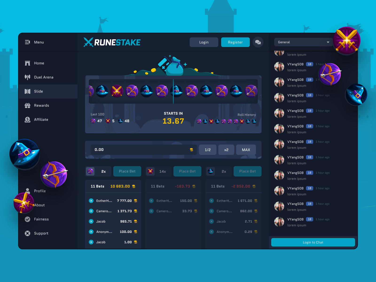 Runestake: Website design & Gamification strategy by Koncepted on Dribbble