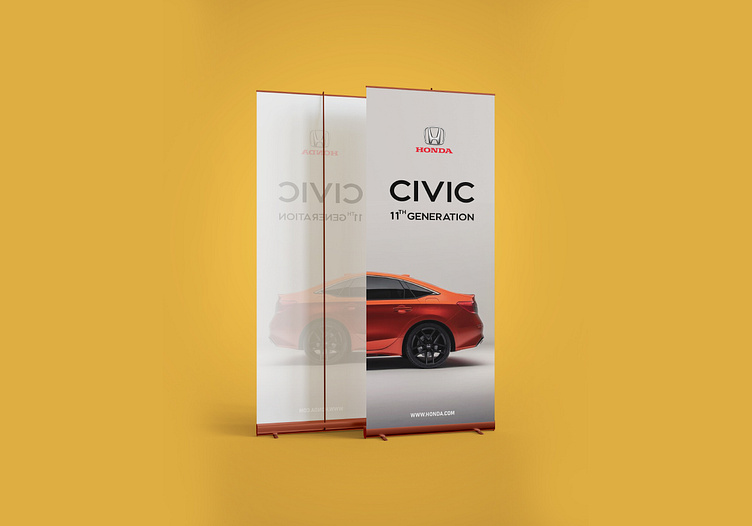 Standee Design - Civic 11th Gen by Design By Eizaan on Dribbble