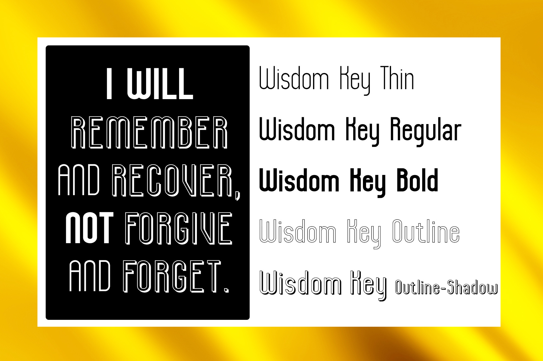 Wisdom Key Font Family by VDesignCreator on Dribbble