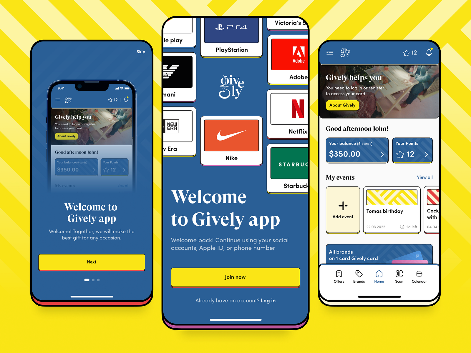 Gively app by Demir for TheRoom on Dribbble