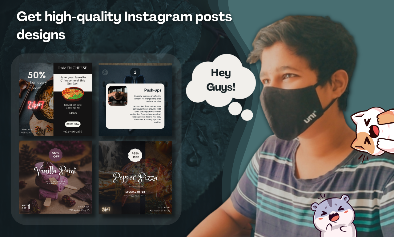 Instagram posts designs by Manas Pathak on Dribbble