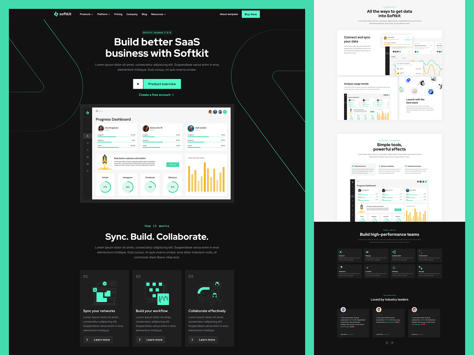 Softkit - Software, SaaS, Startup Webflow Template by Oleg Petrov on ...