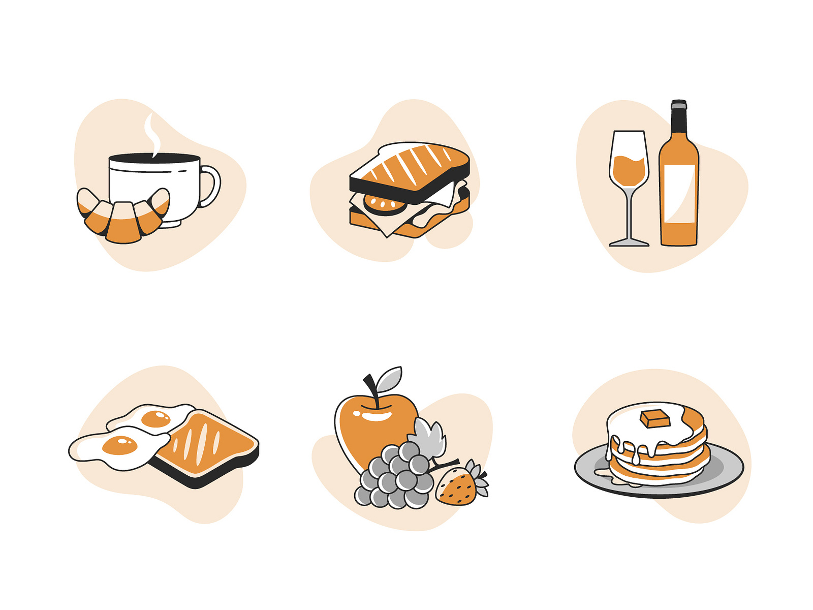 Food icons by Ivan Haidutski on Dribbble