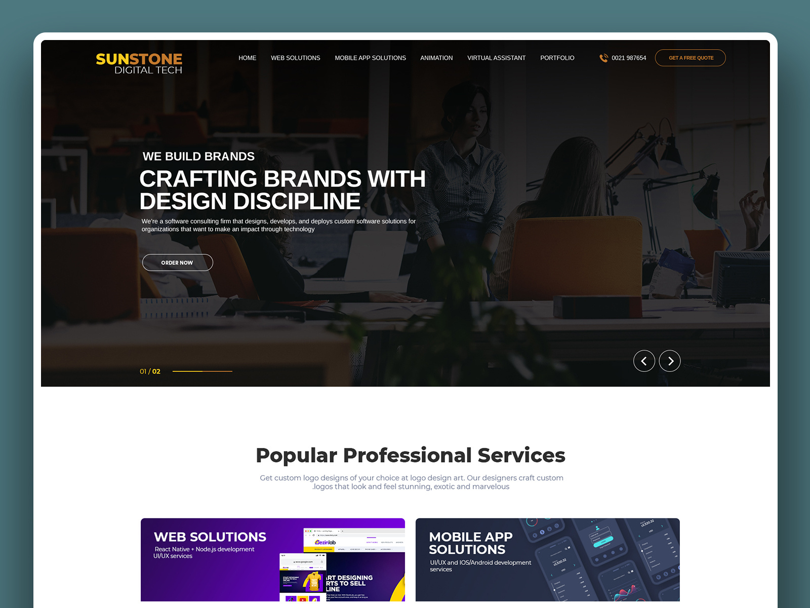 SUNSTONE Digital Tech by Asharib Ahmed on Dribbble