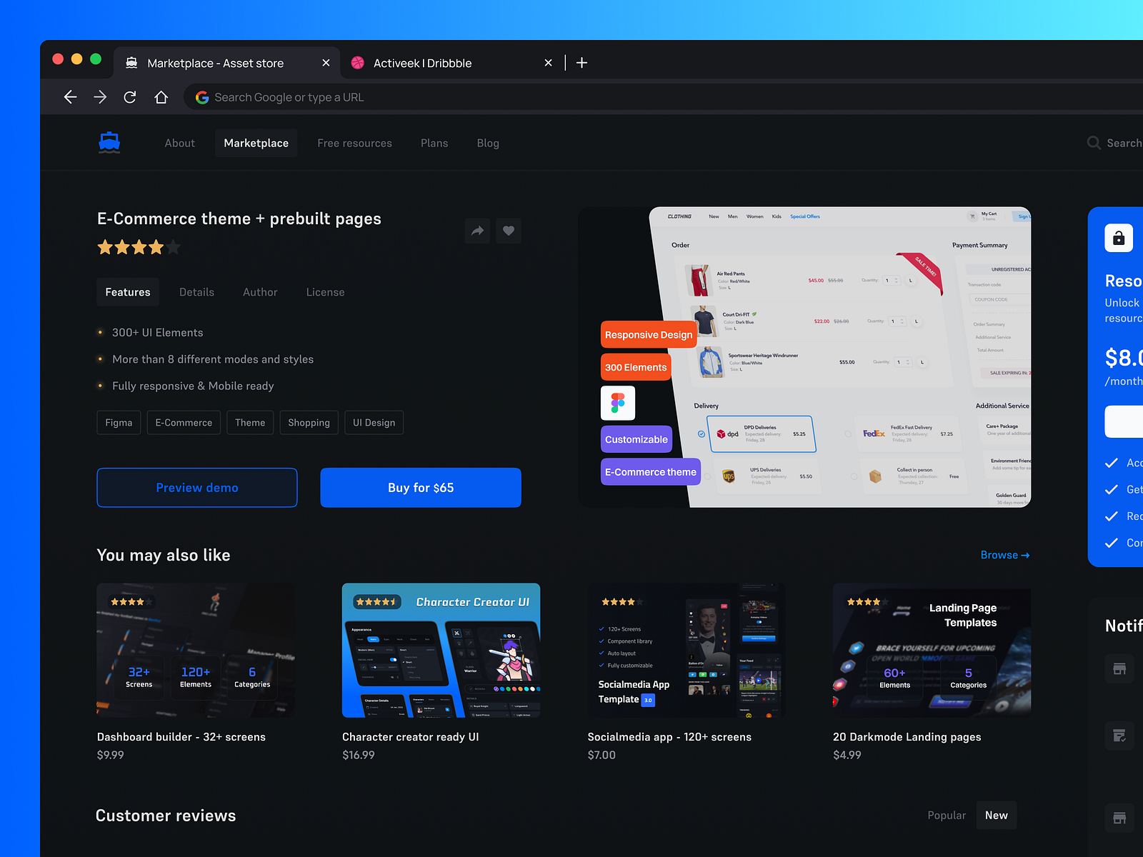 Asset Store - Product page web concept by Piotr Kosmala on Dribbble
