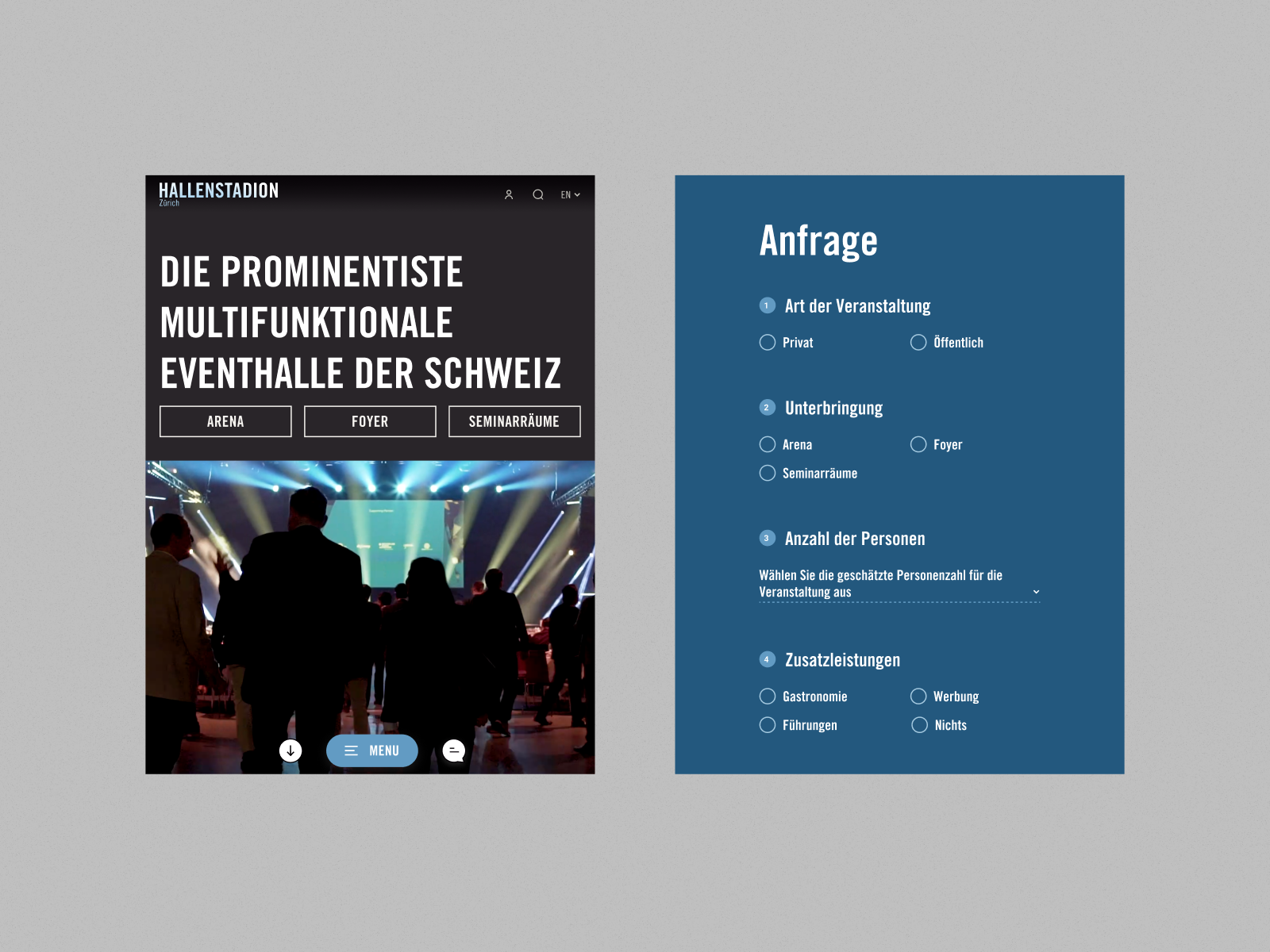 HALLENSTADION / business booking by stacy • multidisciplinary designer for Lit Studio on Dribbble