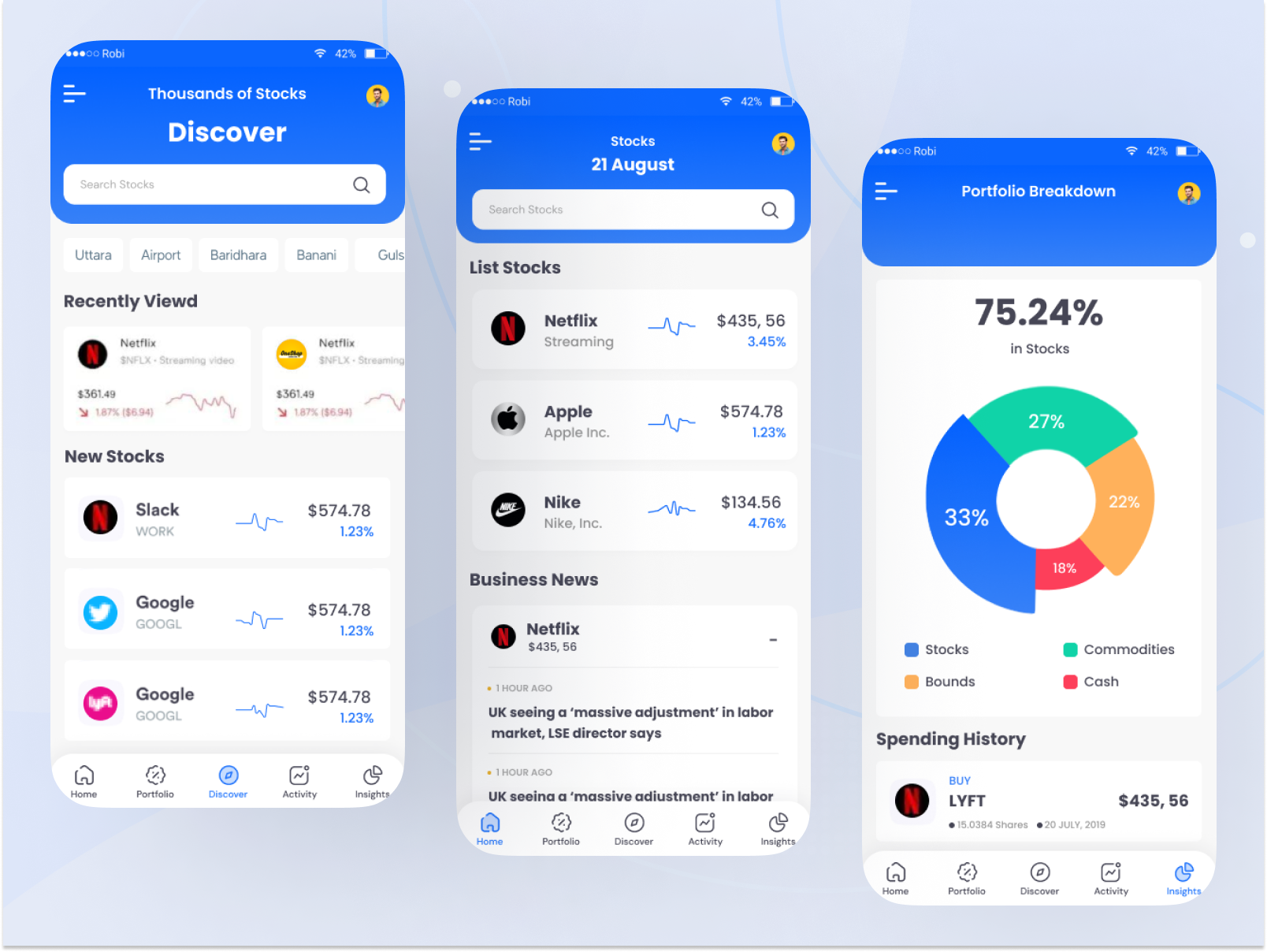 Stock Exchange App UI by Shad Khan UI/UX on Dribbble