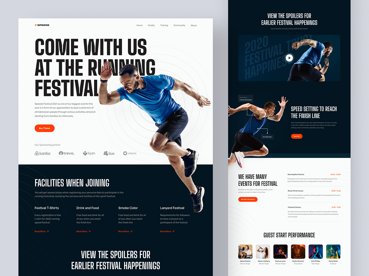 Running Event Landing Page by Yasin Hasyemi for SLAB Design Studio on ...