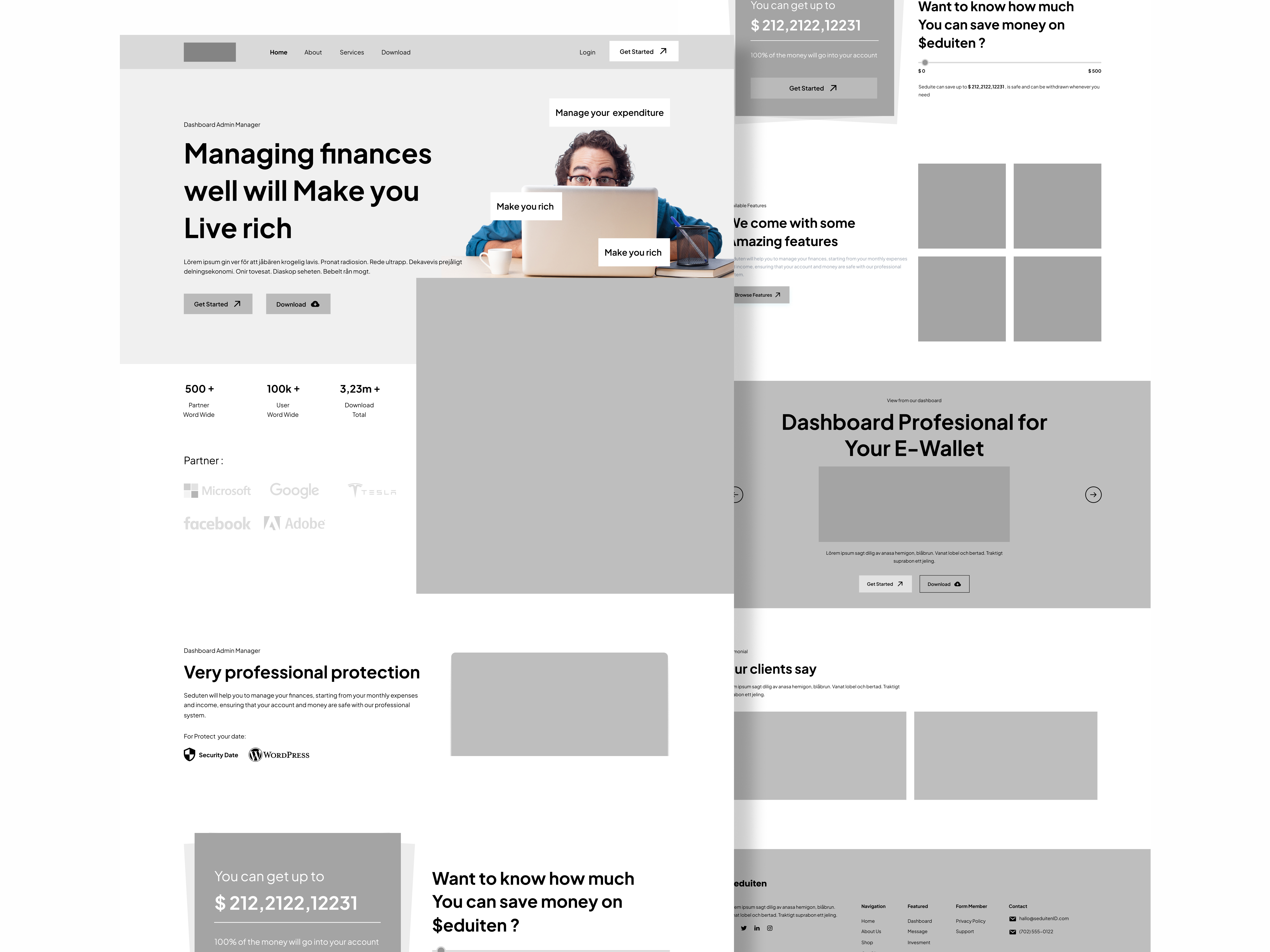 Landing Page | Dashboard Admin Seduiten by Mangcoding Studio on Dribbble