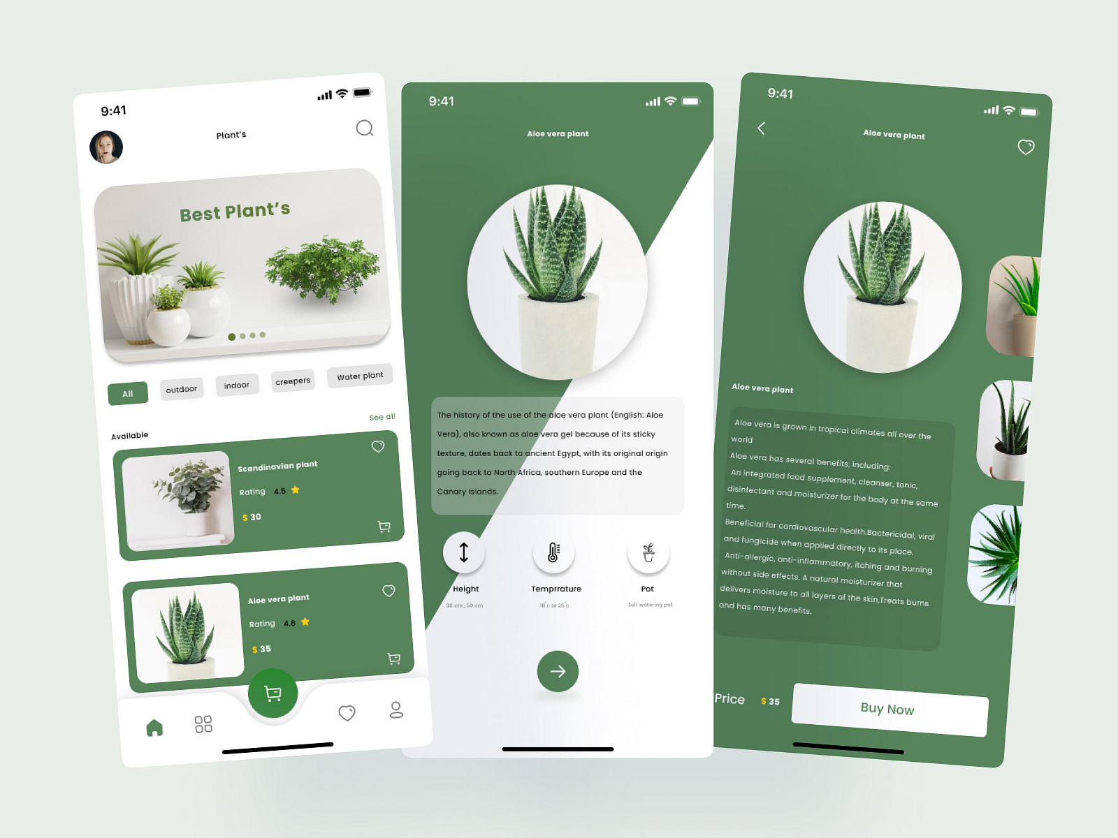 Plant-Mobile App - UI/UX Design by Hanan ali‬‎ abo waked on Dribbble
